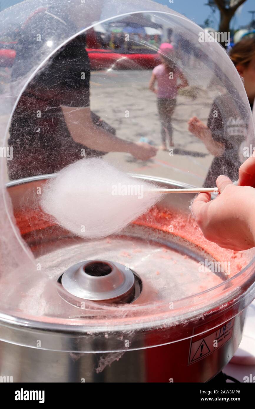Candy Floss, Cotton Candy or Fairy Floss being spun at the Country Show ...