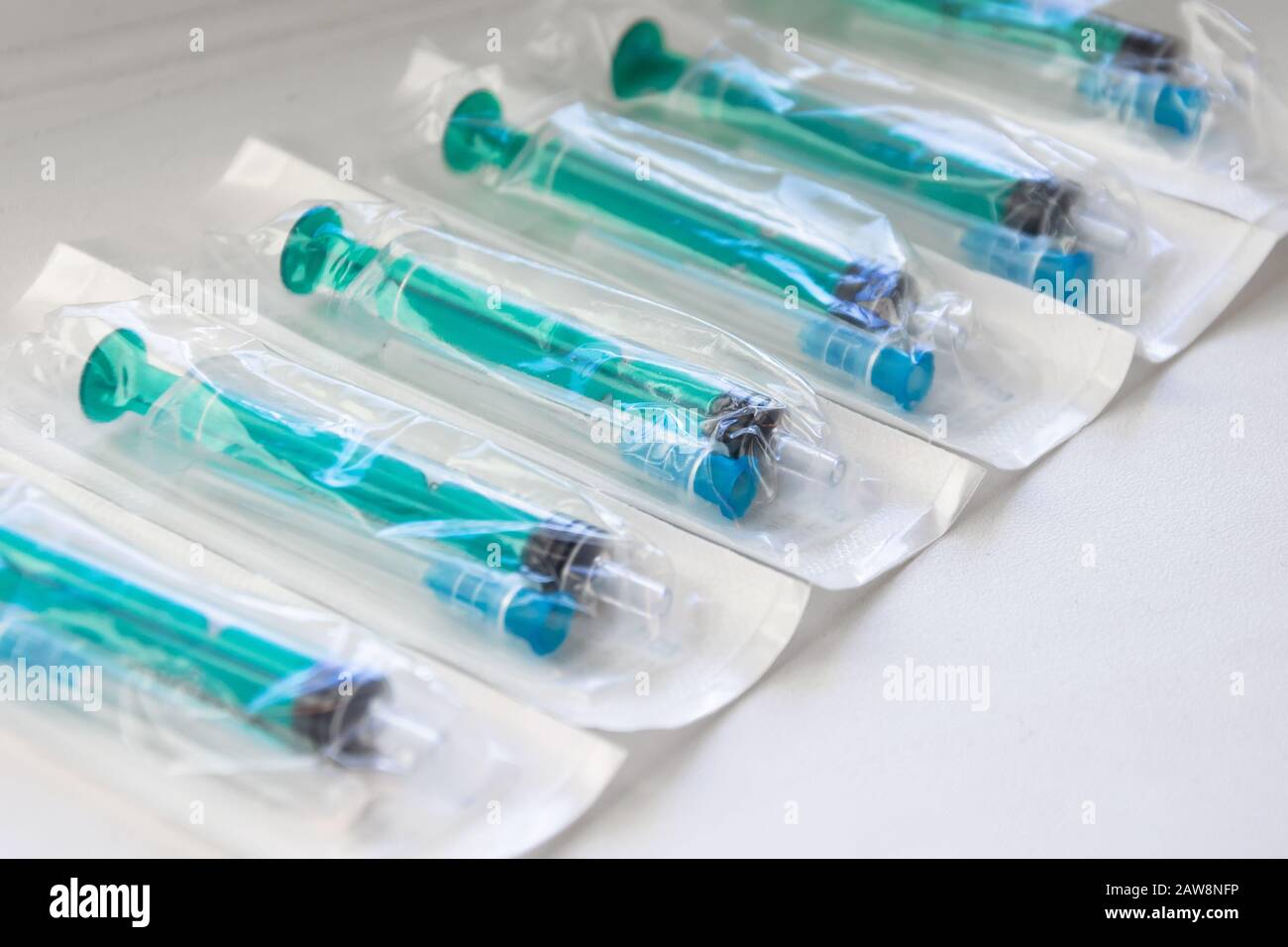 Syringe and needle, sterile medicine equipment. medical equipment ...