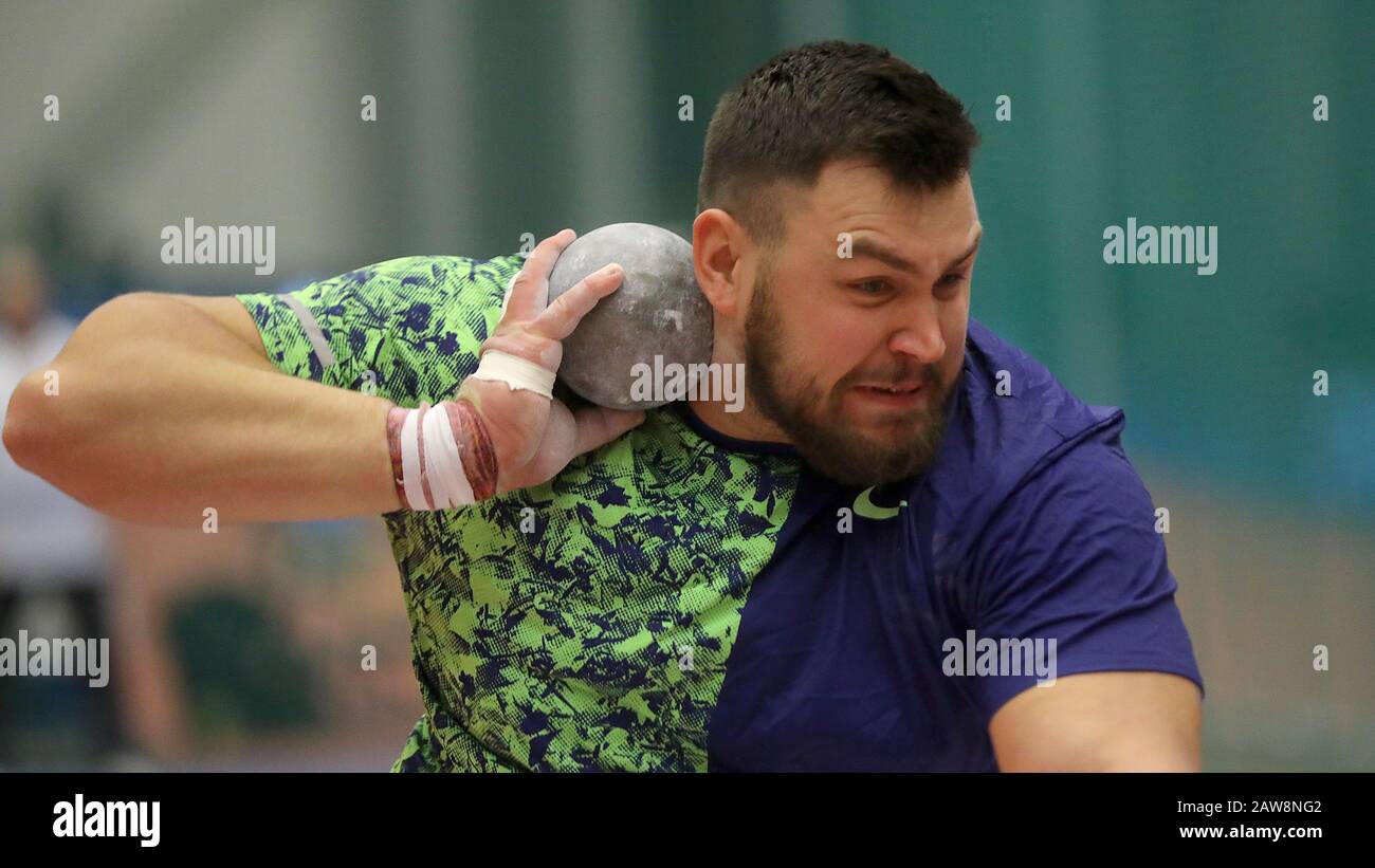 Polish athlete Konrad Bukowiecki won shot put race during Czech Indoor ...