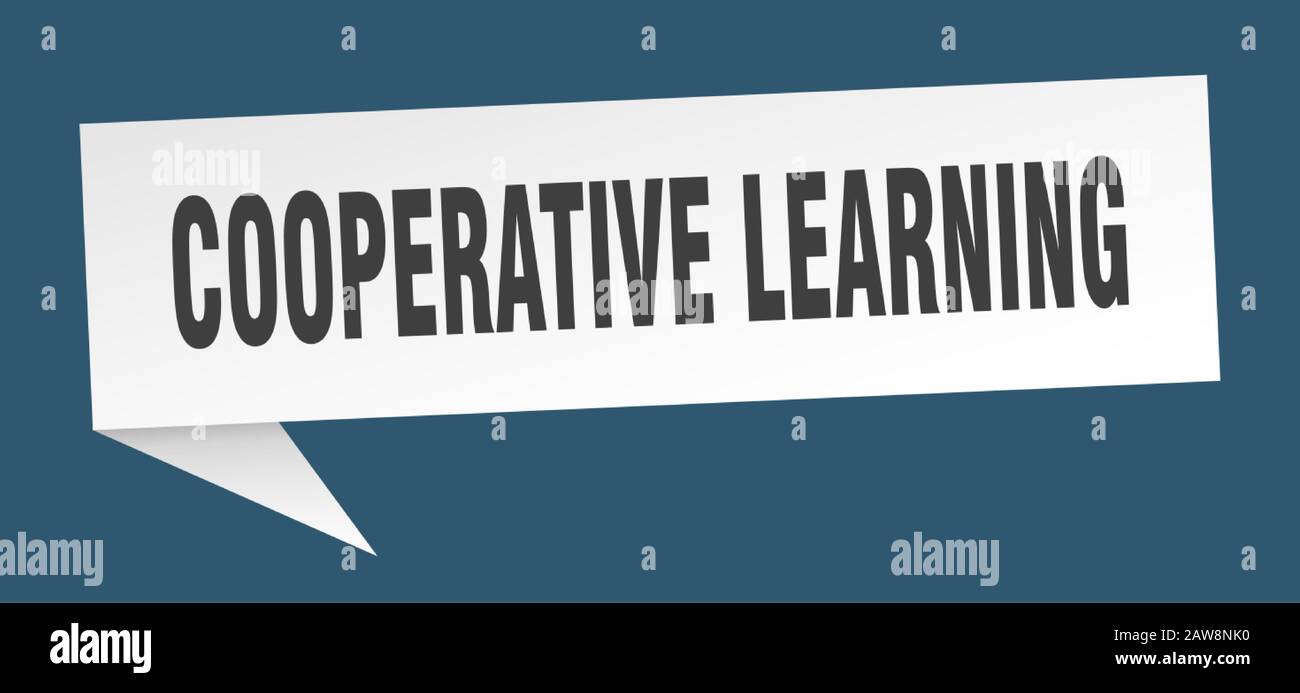 cooperative learning speech bubble. cooperative learning ribbon sign ...