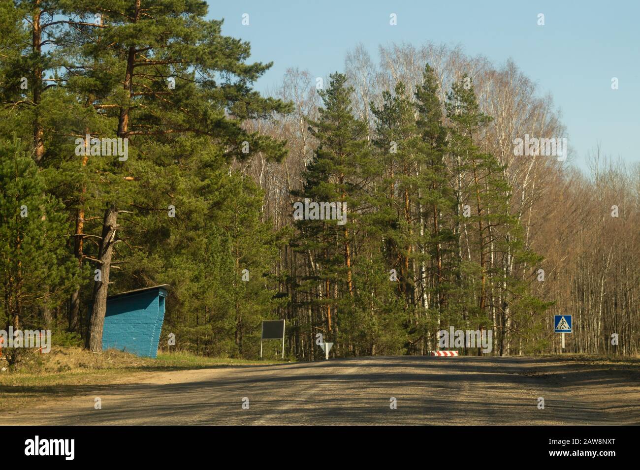 Bus stop forest hi-res stock photography and images - Alamy