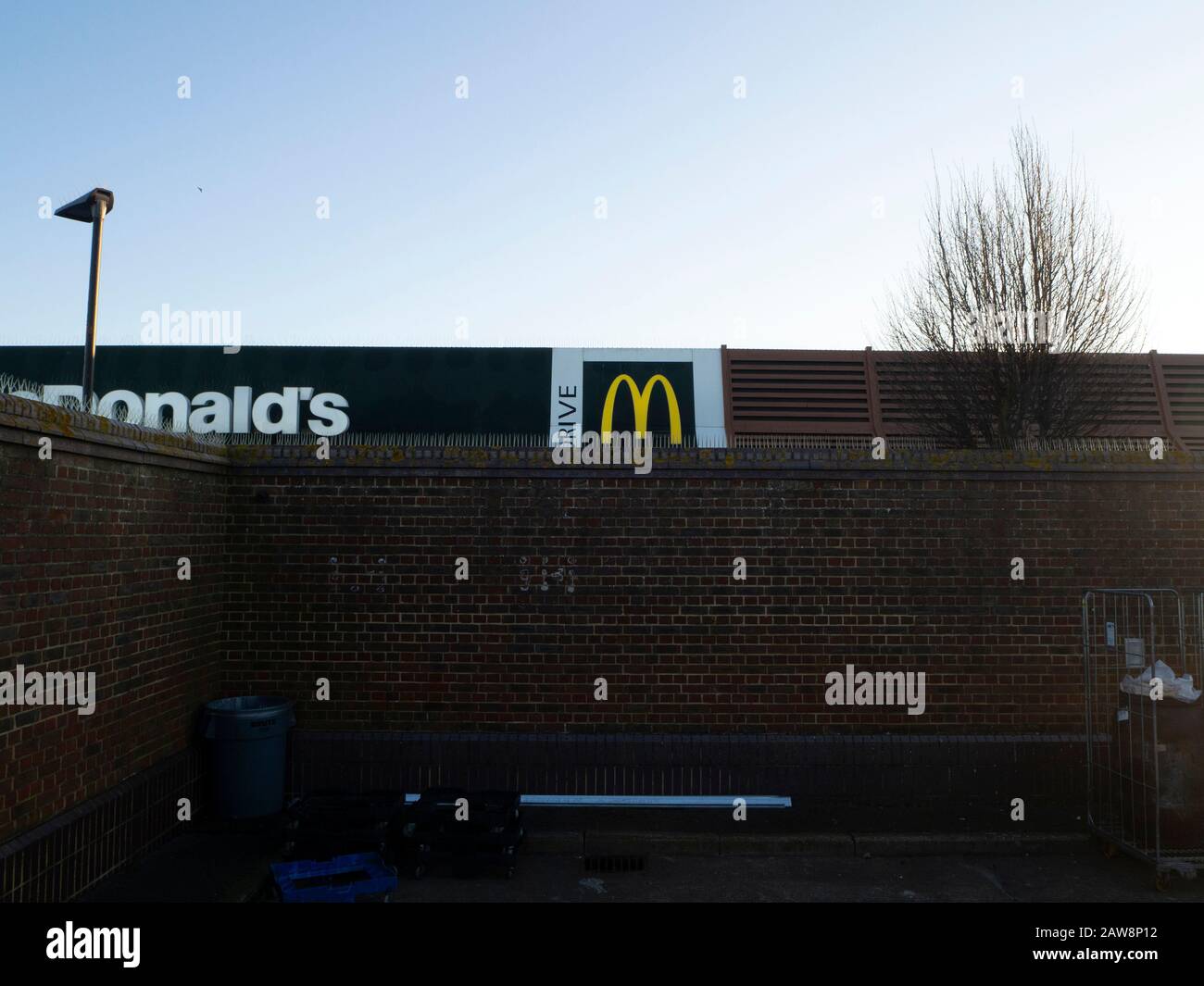 McDonald's logo at McDrive restaurant in retail park Stock Photo - Alamy