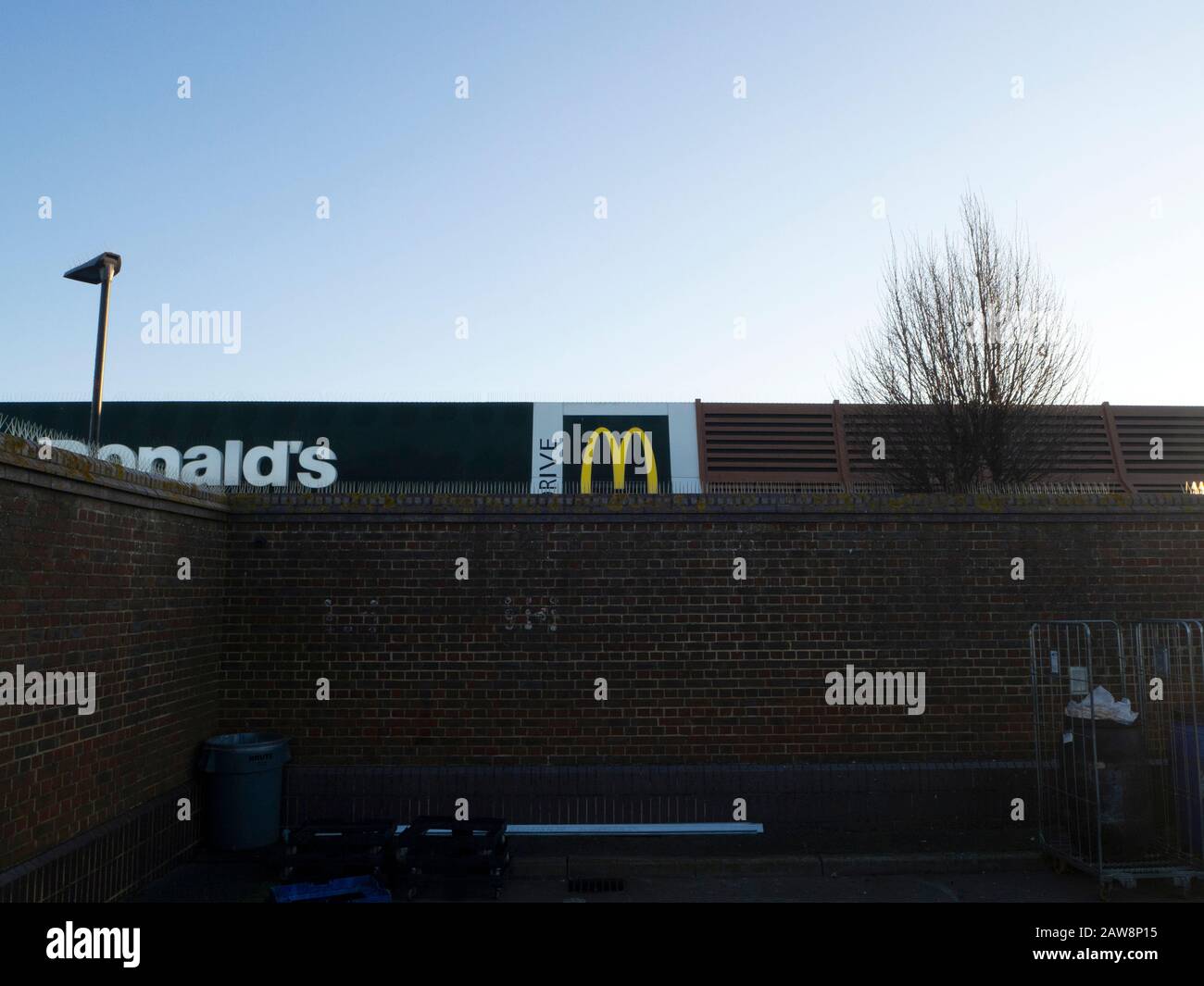McDonald's logo at McDrive restaurant in retail park Stock Photo - Alamy