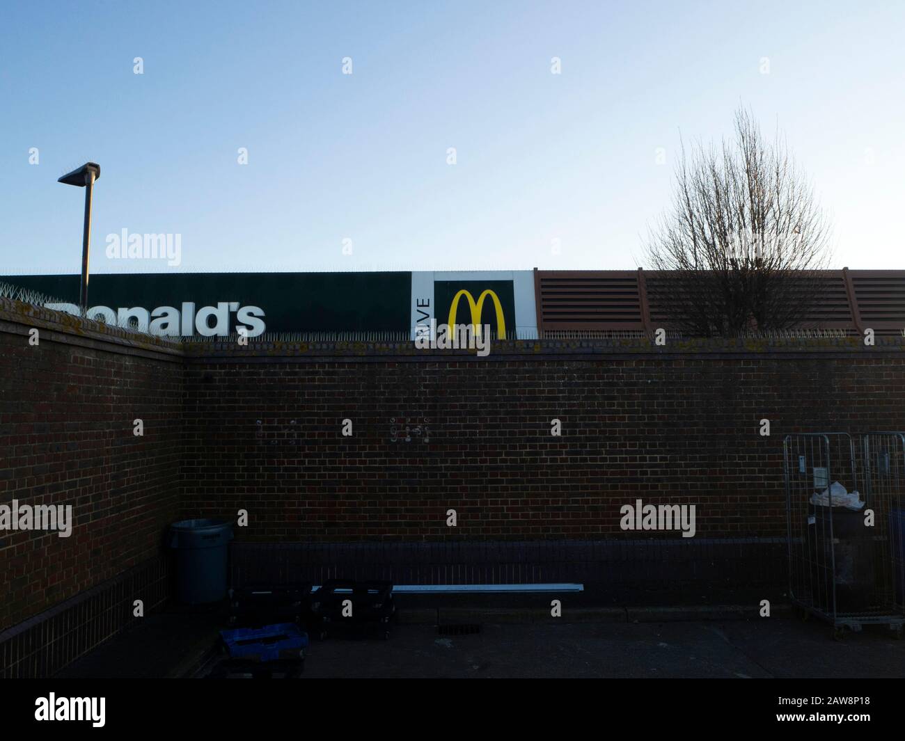 McDonald's logo at McDrive restaurant in retail park Stock Photo - Alamy