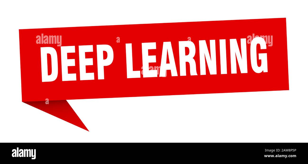 deep learning speech bubble. deep learning ribbon sign. deep learning ...