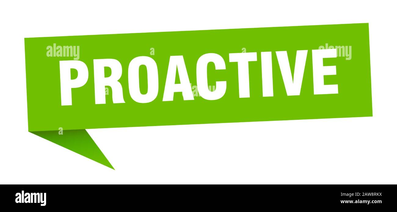 proactive speech bubble. proactive ribbon sign. proactive banner Stock ...