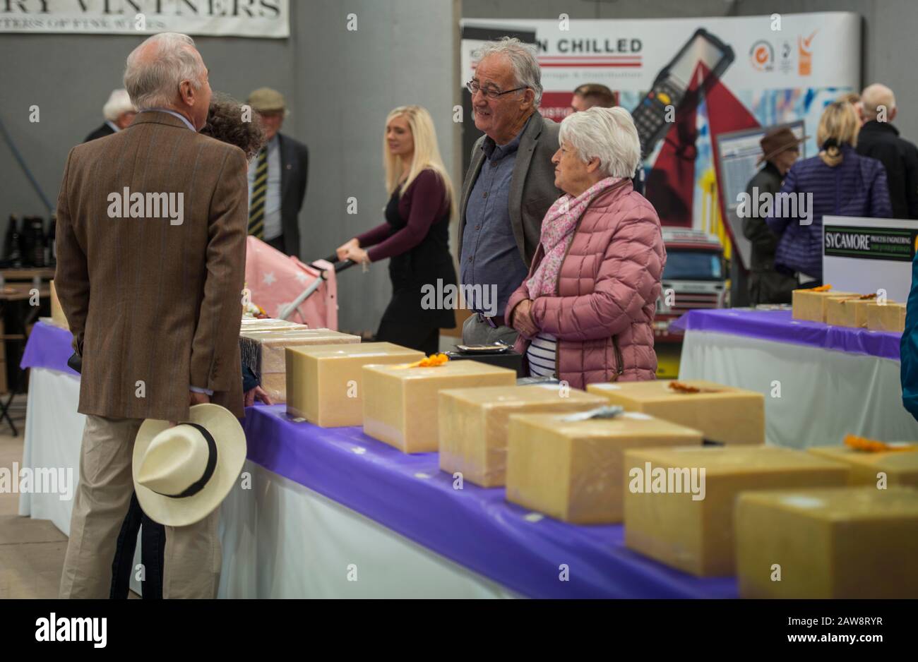 Competitiors are judged at Frome Cheese Show one of a number of ...
