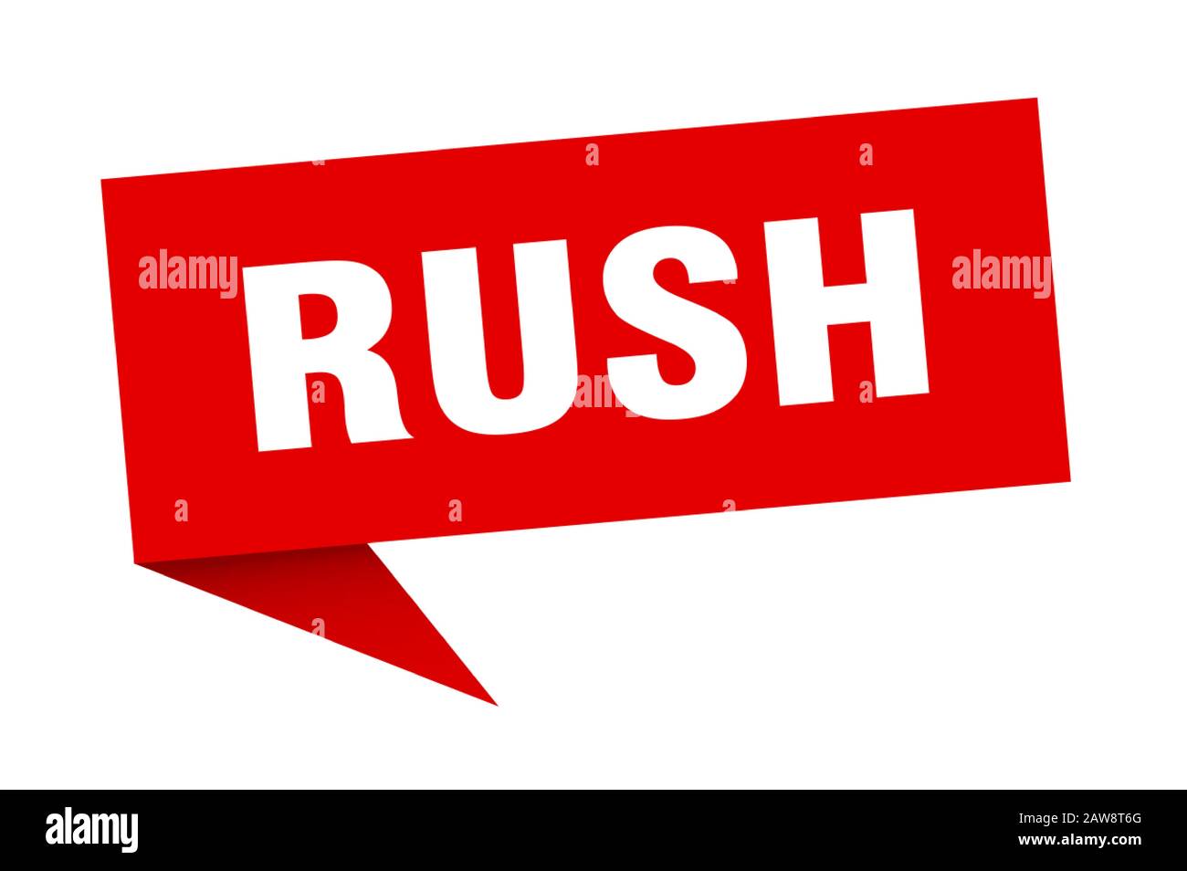 rush speech bubble. rush ribbon sign. rush banner Stock Vector Image ...