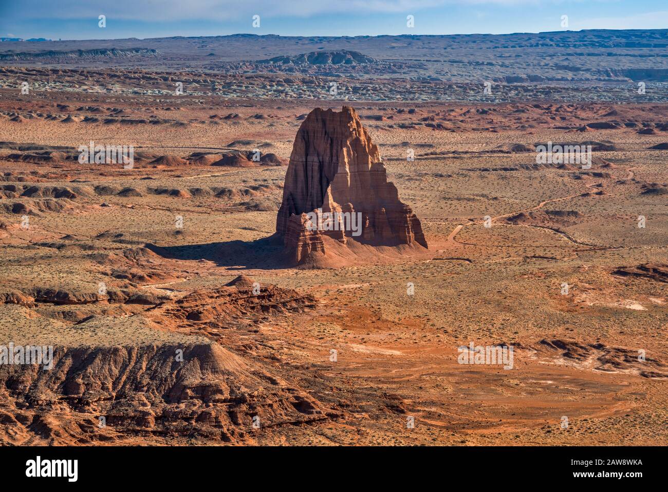 Temple of the Sun, monolith in Lower Cathedral Valley, Capitol Reef ...