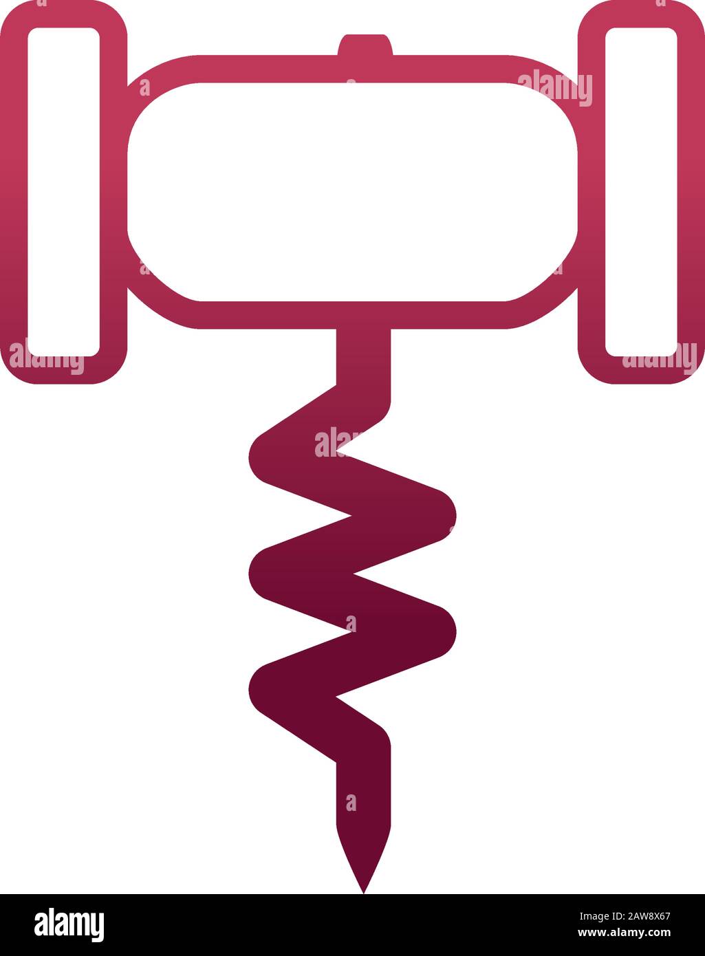 Isolated wine corkscrew vector design Stock Vector Image & Art - Alamy