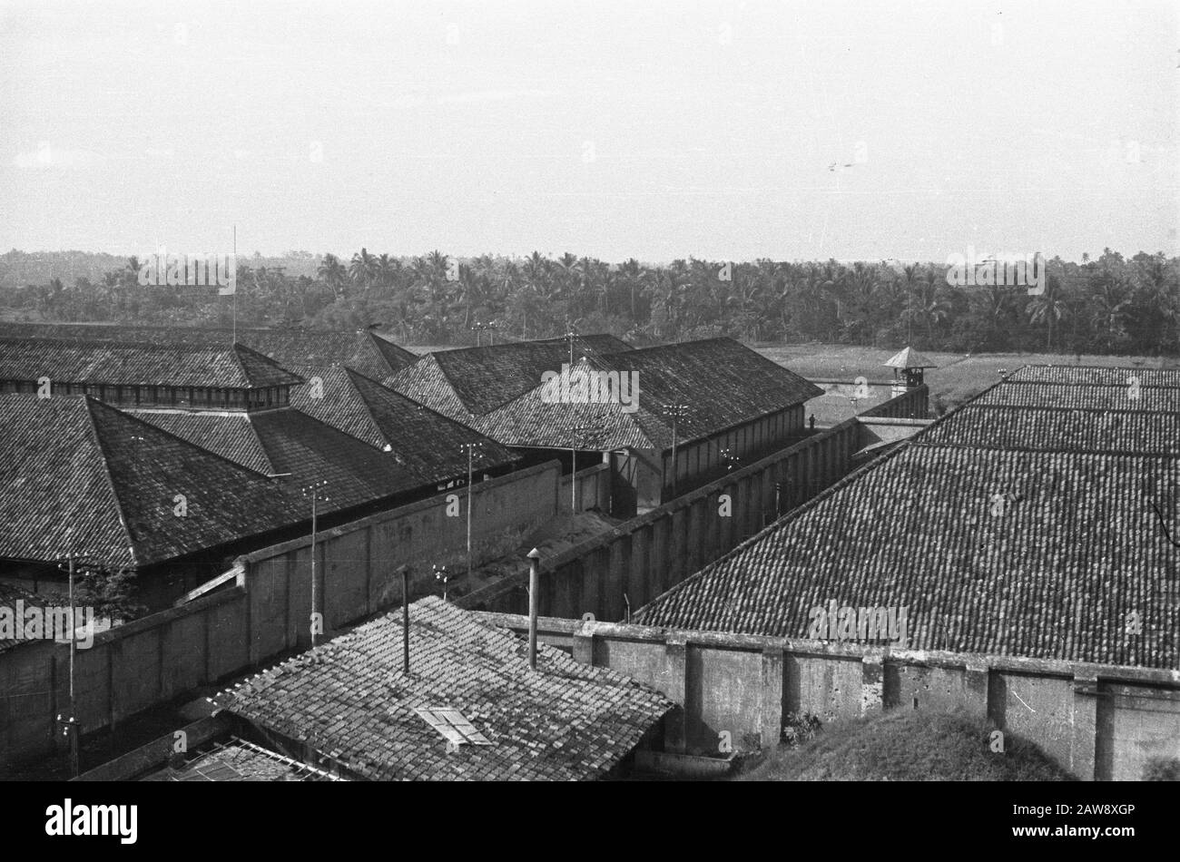 Prison Tjipinang [overview of the prison from a watchtower?] Date: June ...