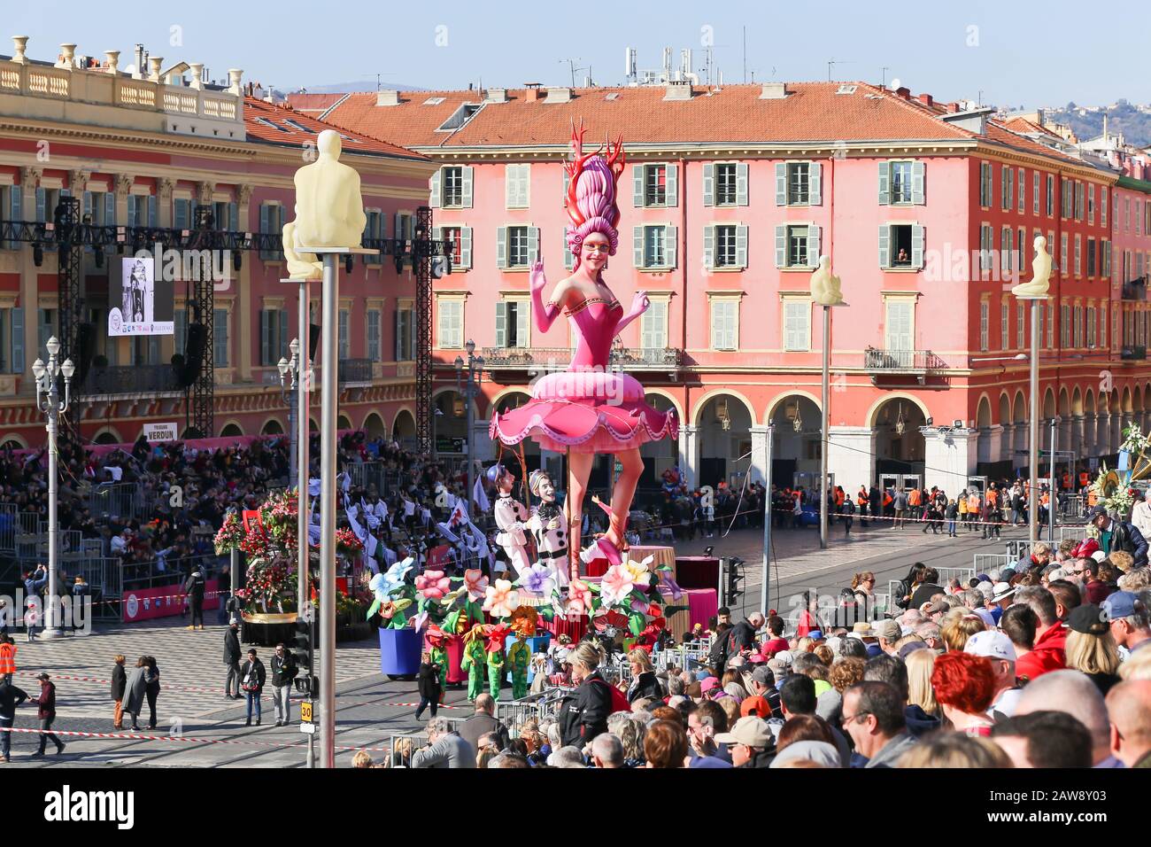 Nice, Cote d’Azur, France - February 20 2019: Carnaval de Nice, This ...