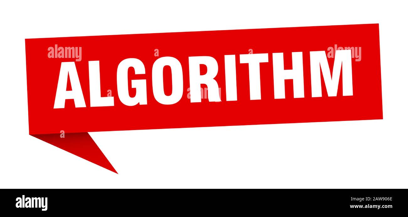 algorithm speech bubble. algorithm ribbon sign. algorithm banner Stock ...