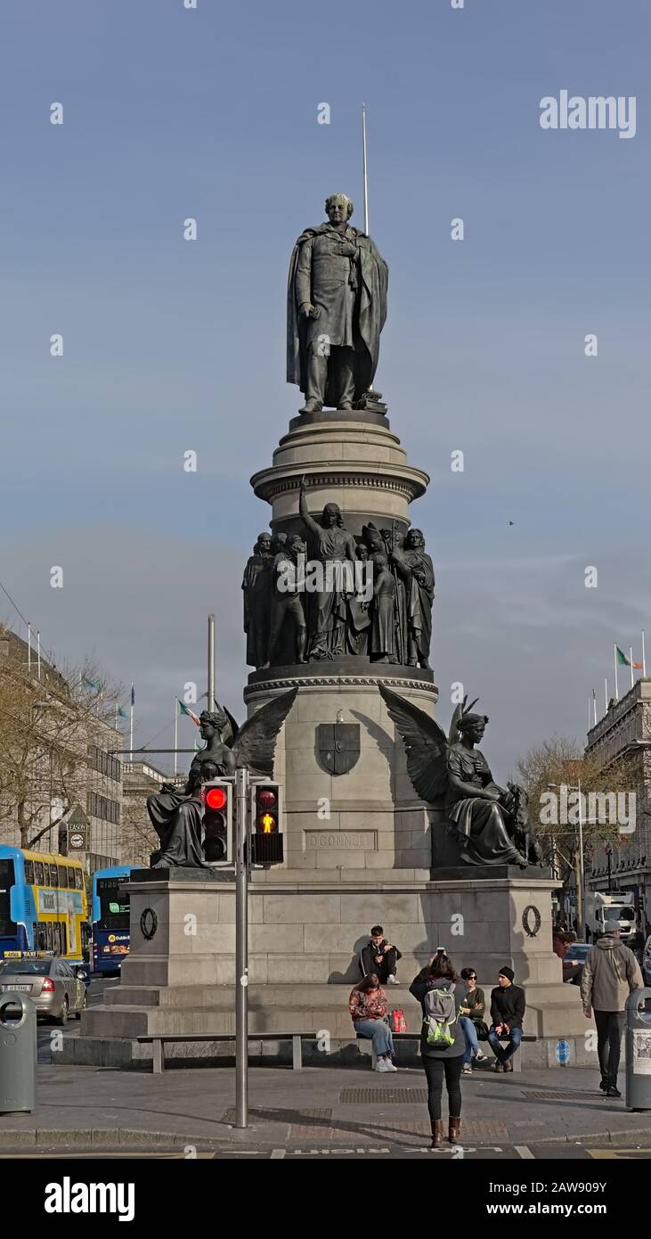 Bronze statue of political leader and catholic emancipator Daniel O ...