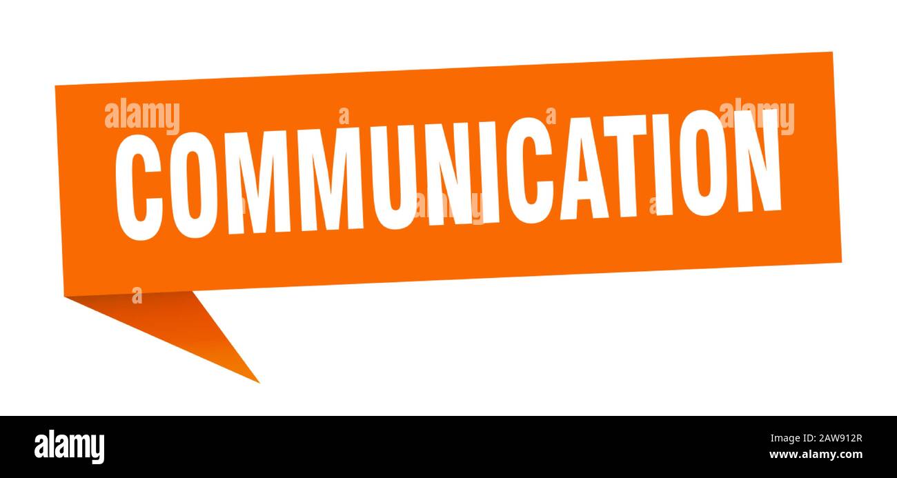 communication speech bubble. communication ribbon sign. communication ...