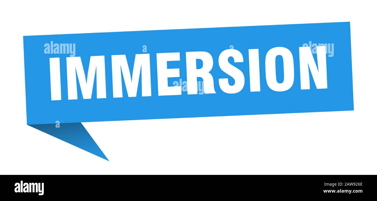 immersion speech bubble. immersion ribbon sign. immersion banner Stock ...