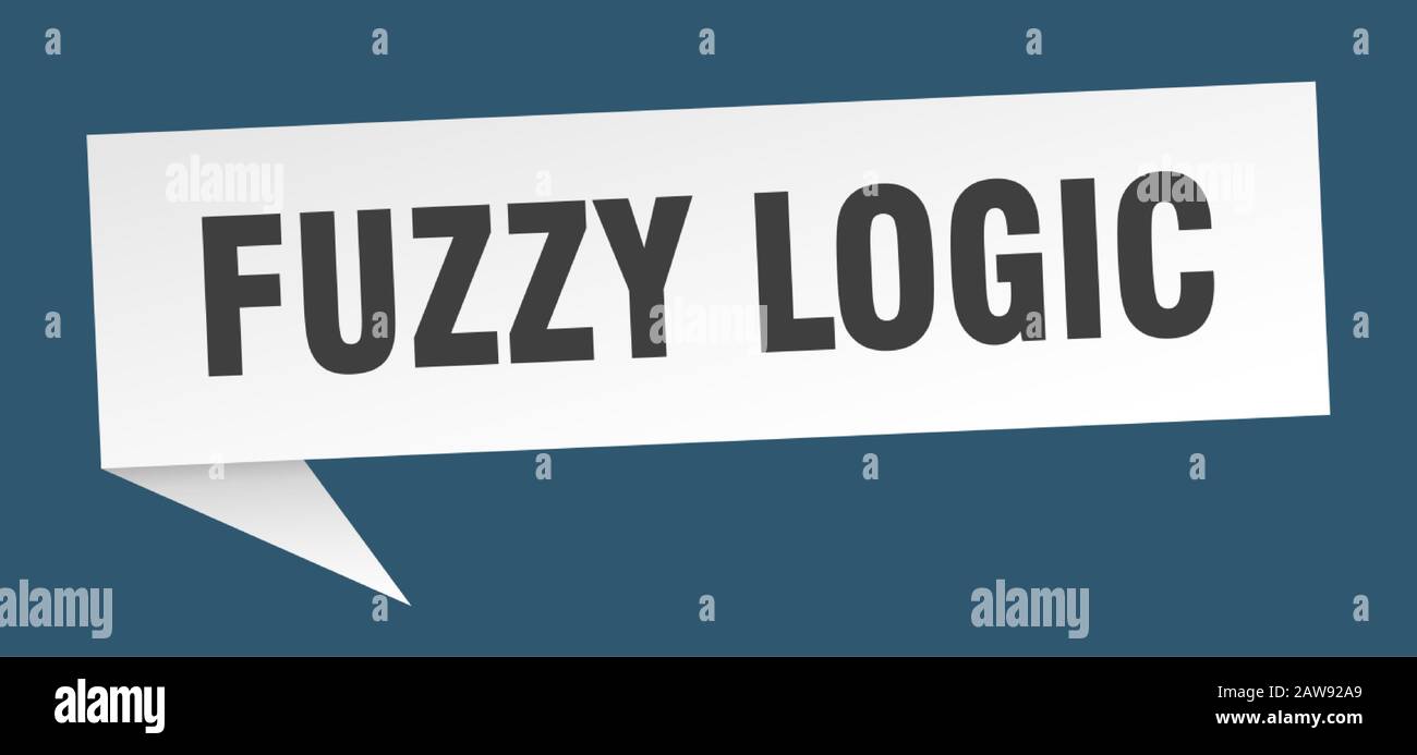 fuzzy logic speech bubble. fuzzy logic ribbon sign. fuzzy logic banner ...