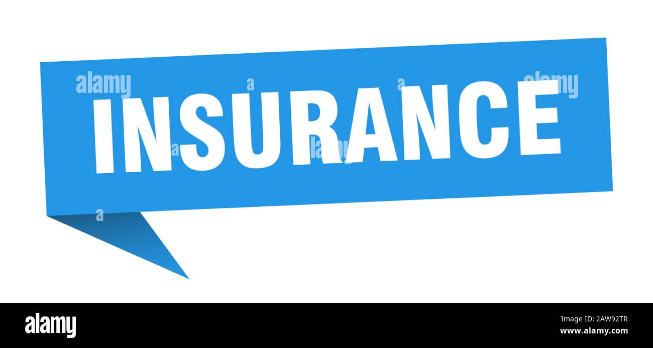 insurance speech bubble. insurance ribbon sign. insurance banner Stock ...