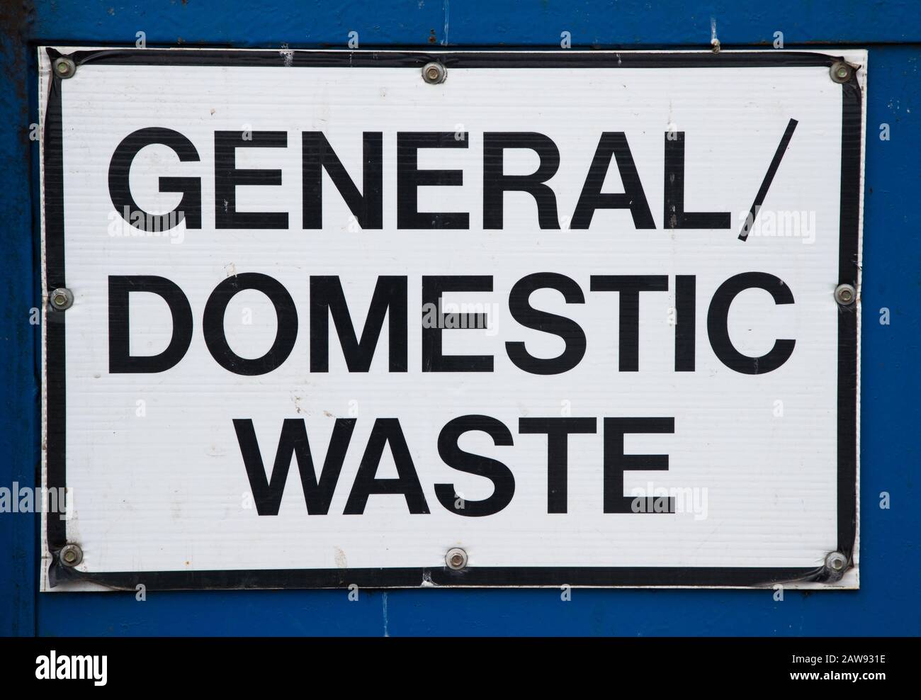 Domestic Waste Sign High Resolution Stock Photography and Images - Alamy