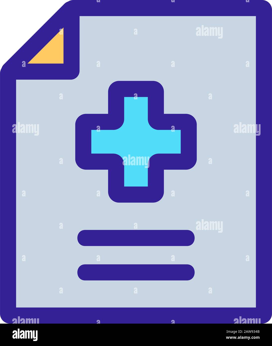 prescription for medicine icon vector. Isolated contour symbol ...
