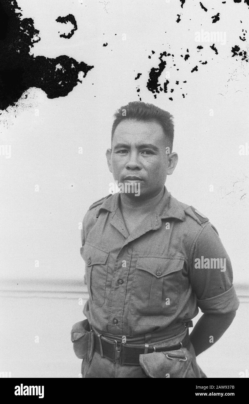 Portrait of an Indonesian KNIL sergeant Date: 01/01/1947 Location ...