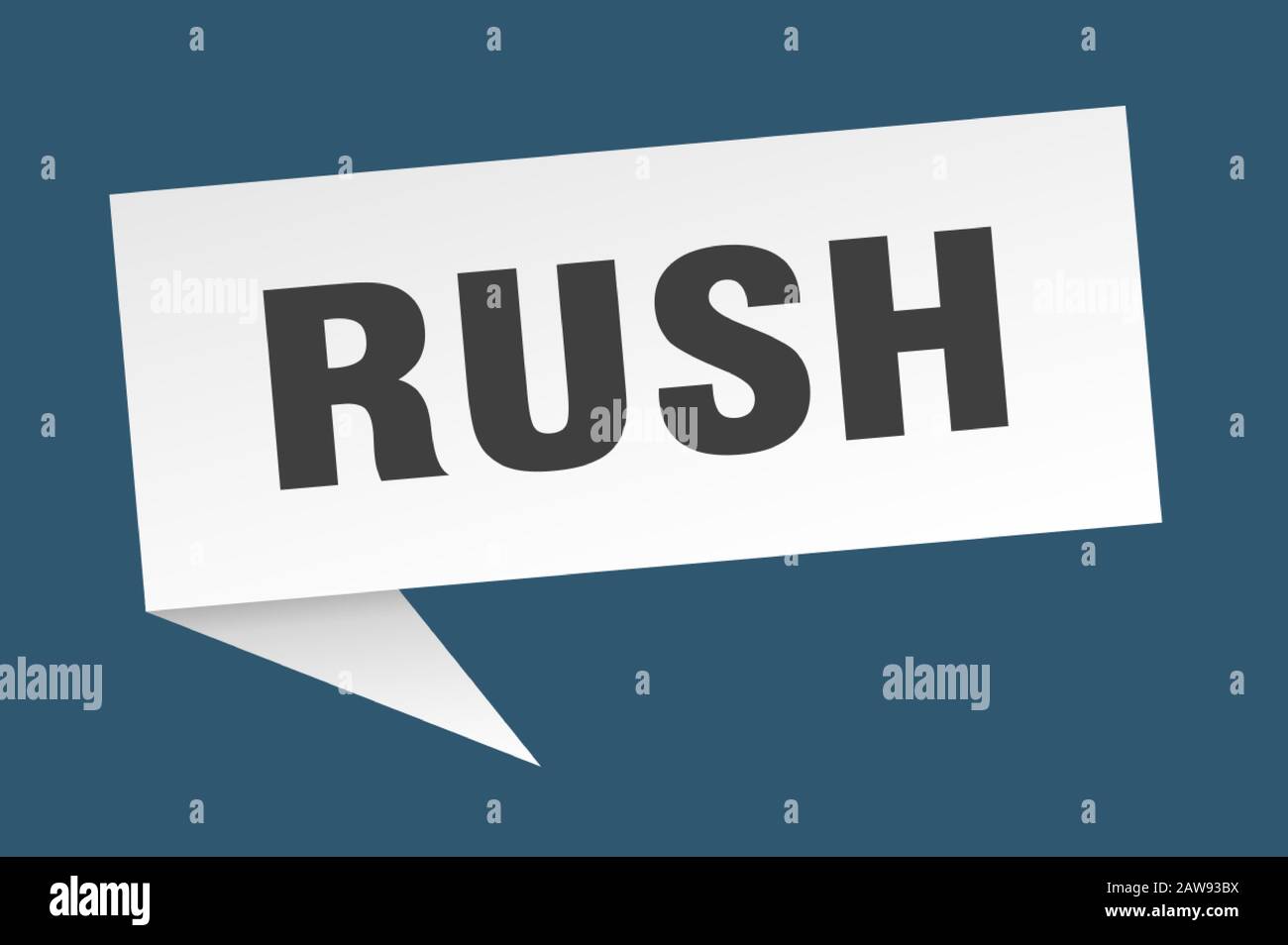 rush speech bubble. rush ribbon sign. rush banner Stock Vector Image ...