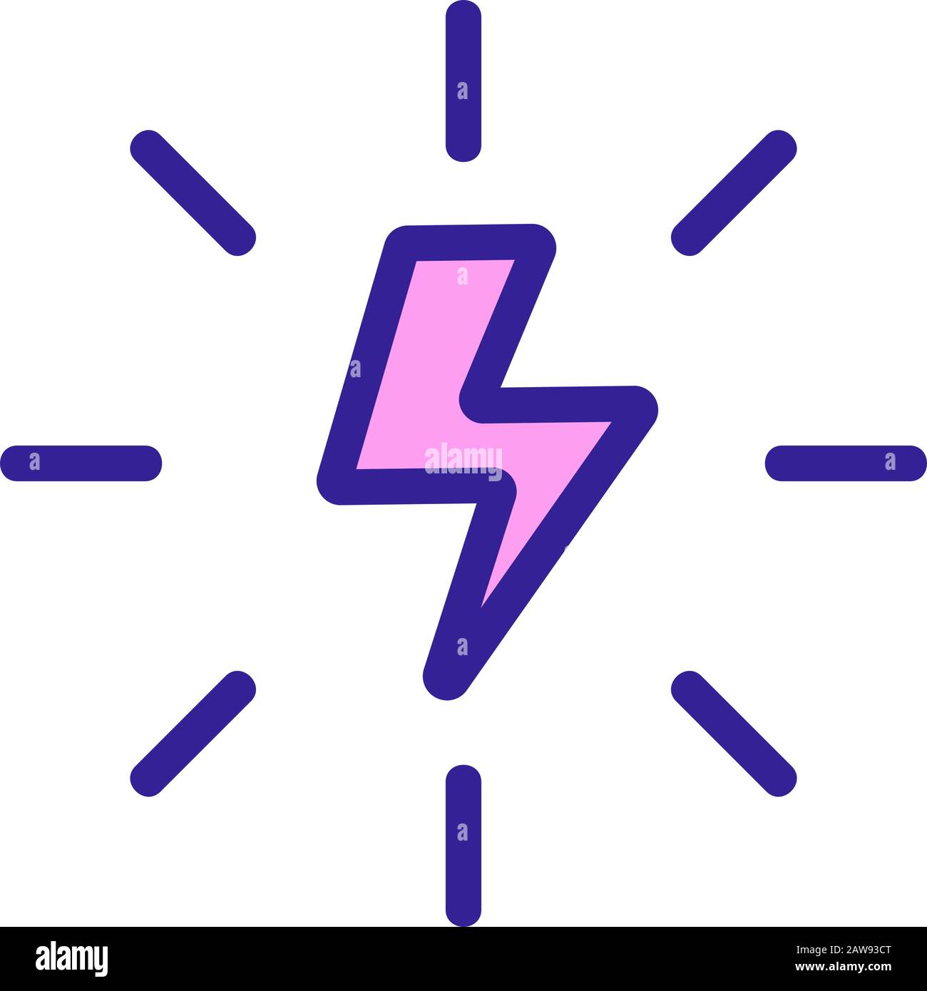 Energy icon vector. Isolated contour symbol illustration Stock Vector ...