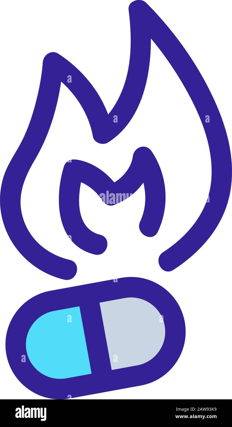 steroid icon vector. Isolated contour symbol illustration Stock Vector ...