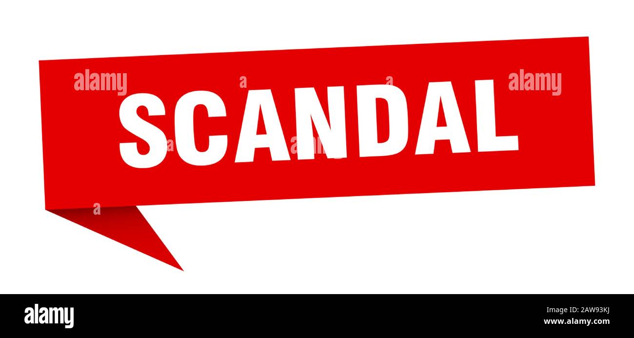 scandal speech bubble. scandal ribbon sign. scandal banner Stock Vector ...