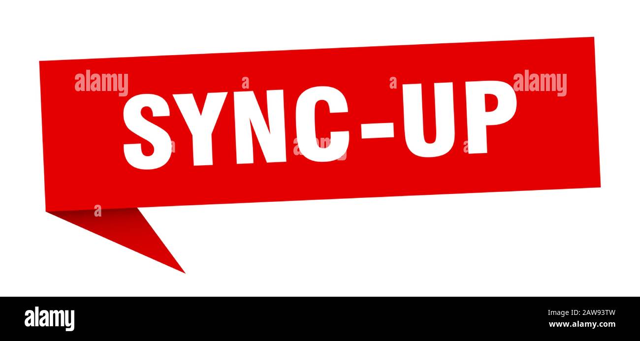 sync-up speech bubble. sync-up ribbon sign. sync-up banner Stock Vector Image & Art - Alamy