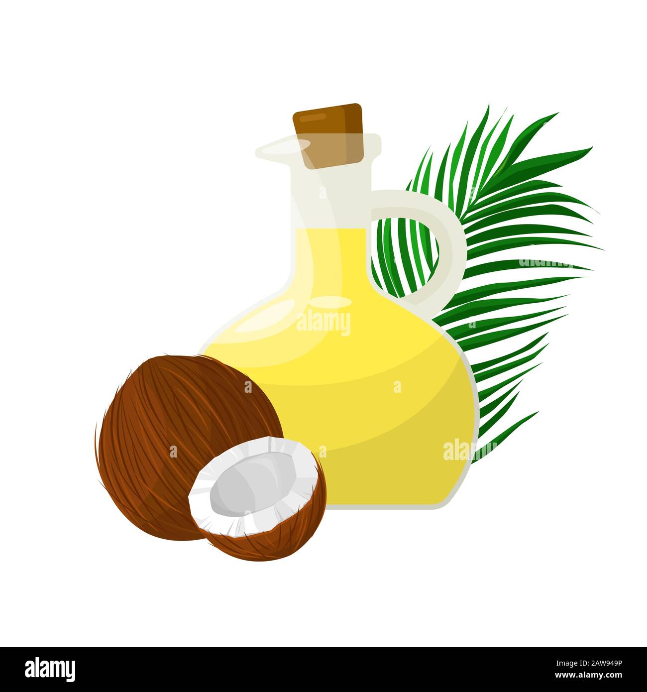 Coconut liquid bottle icon Stock Vector Images - Alamy