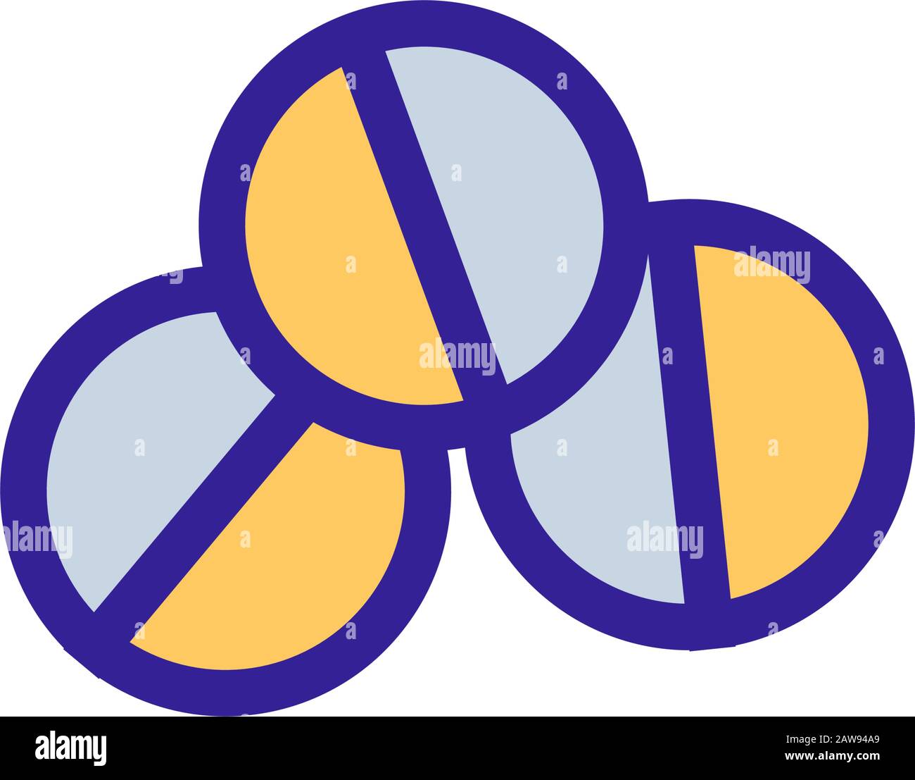 round vector icon tablets. Isolated contour symbol illustration Stock ...