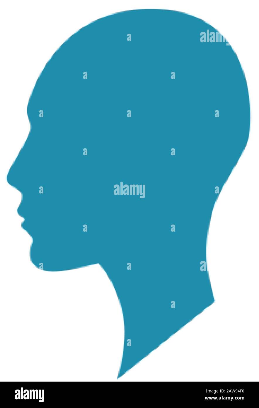 Side view silhouette of a bald woman's head Stock Vector Image & Art ...