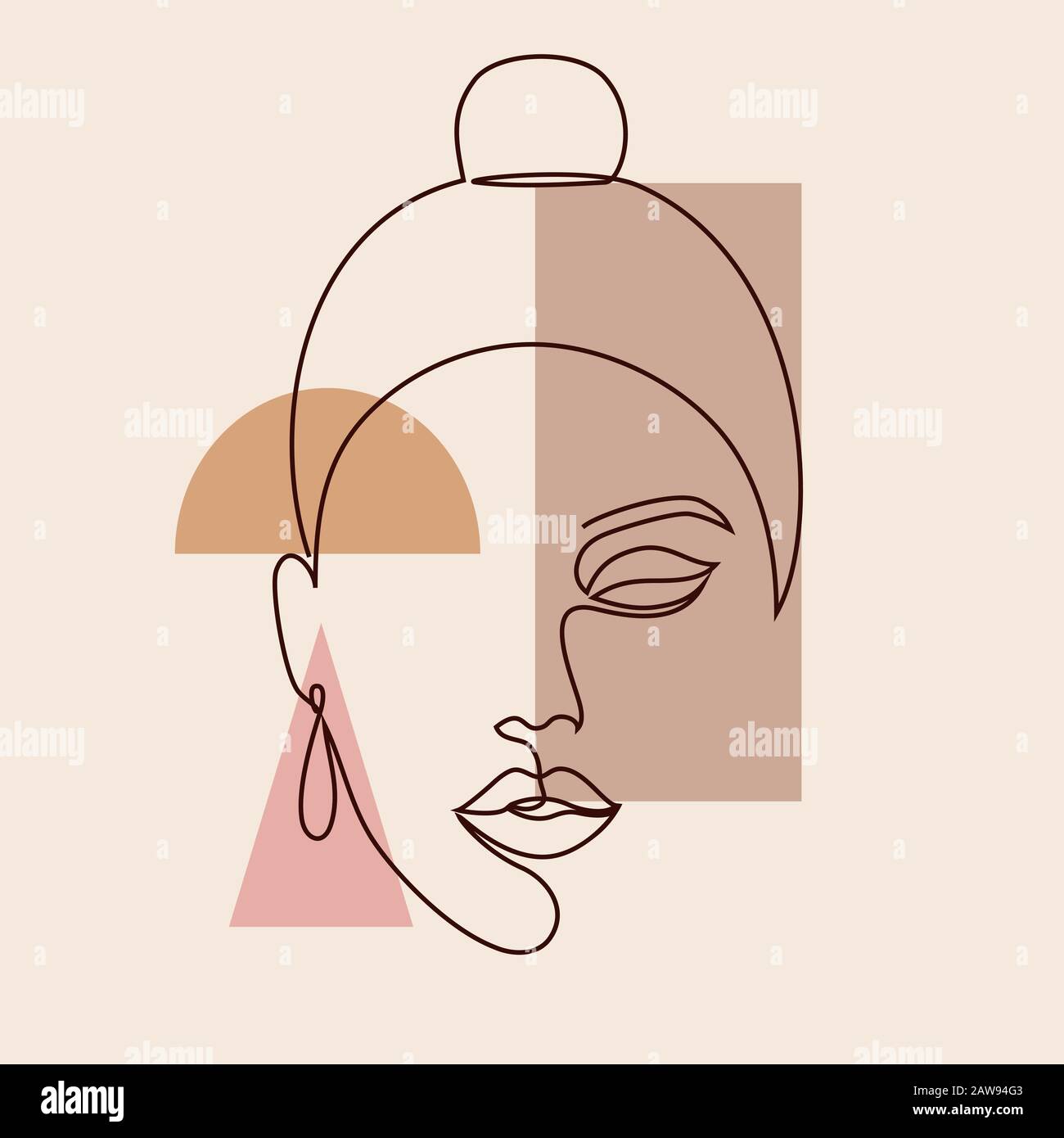 minimal woman face Stock Vector Image & Art - Alamy