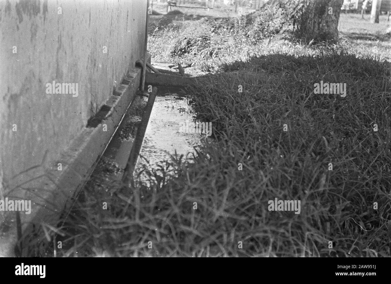 open sewer behind a building Date: 01/01/1947 Location: Indonesia Dutch ...