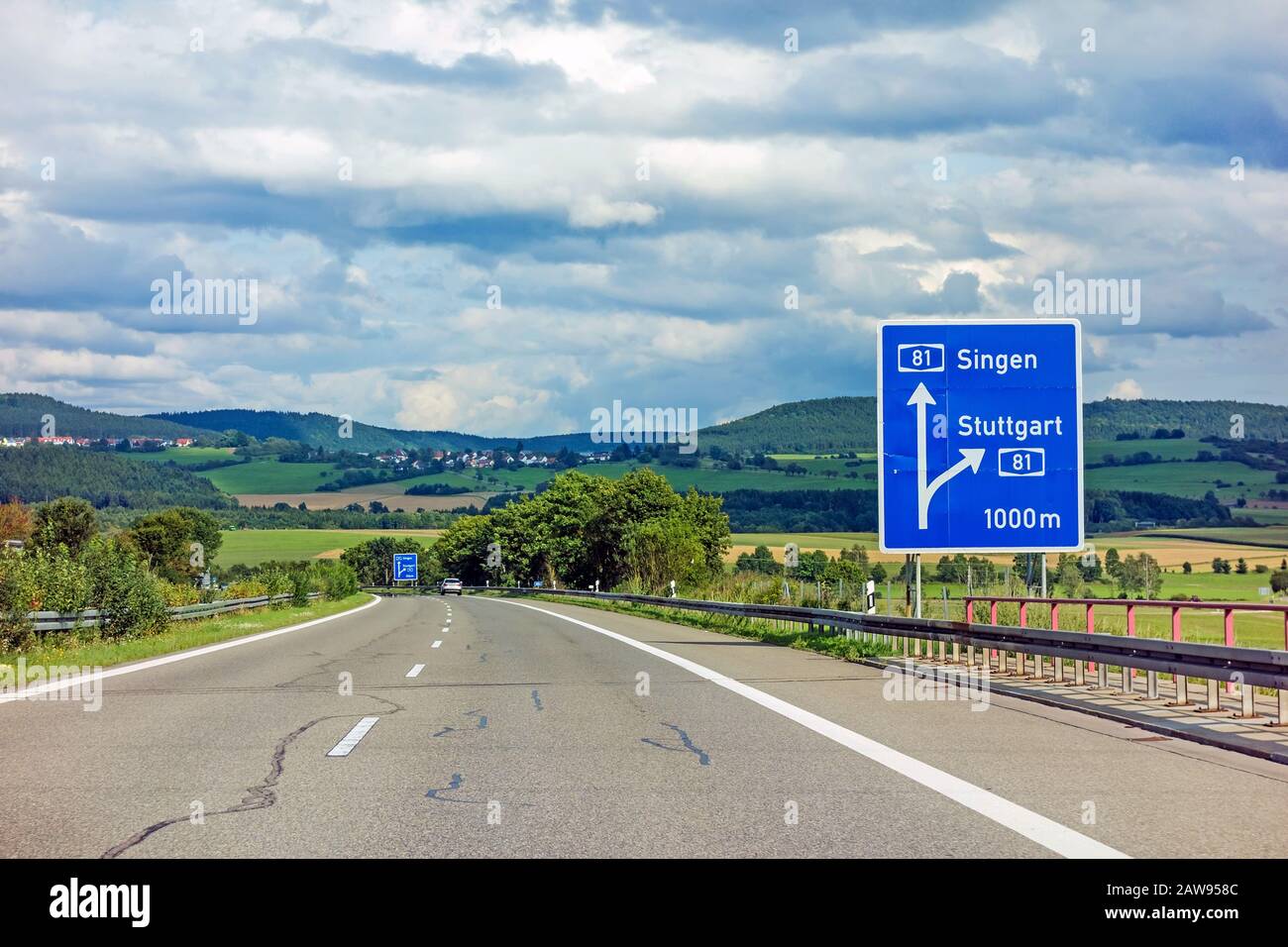 German autobahn motorway exit sign hi-res stock photography and images ...