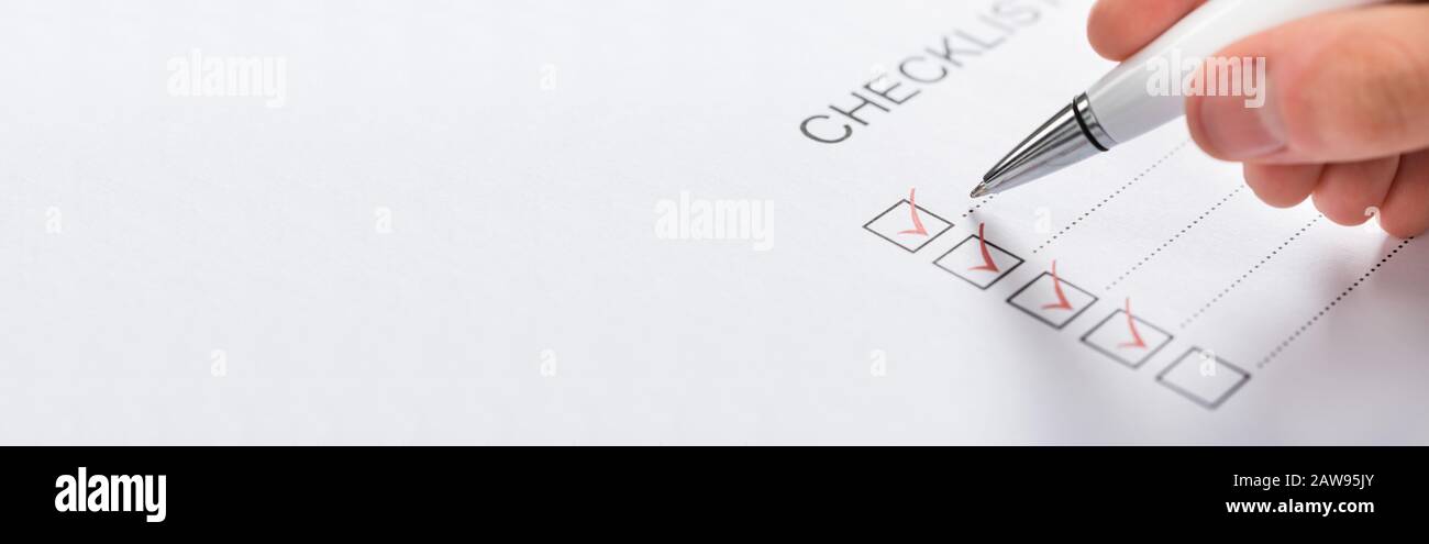 Checklist marking hi-res stock photography and images - Alamy