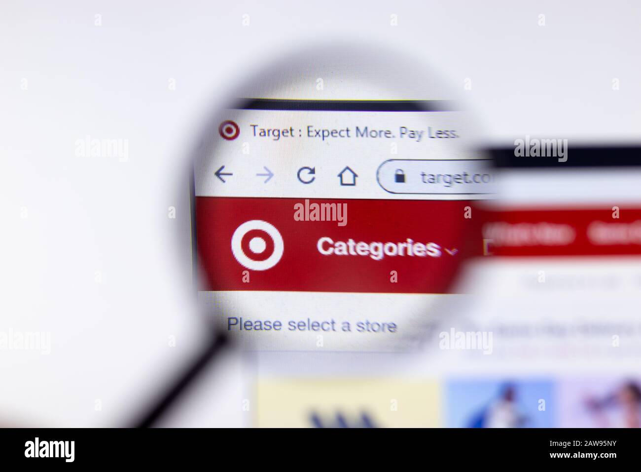 New York City, USA - 5 February 2020: Target website page close up ...