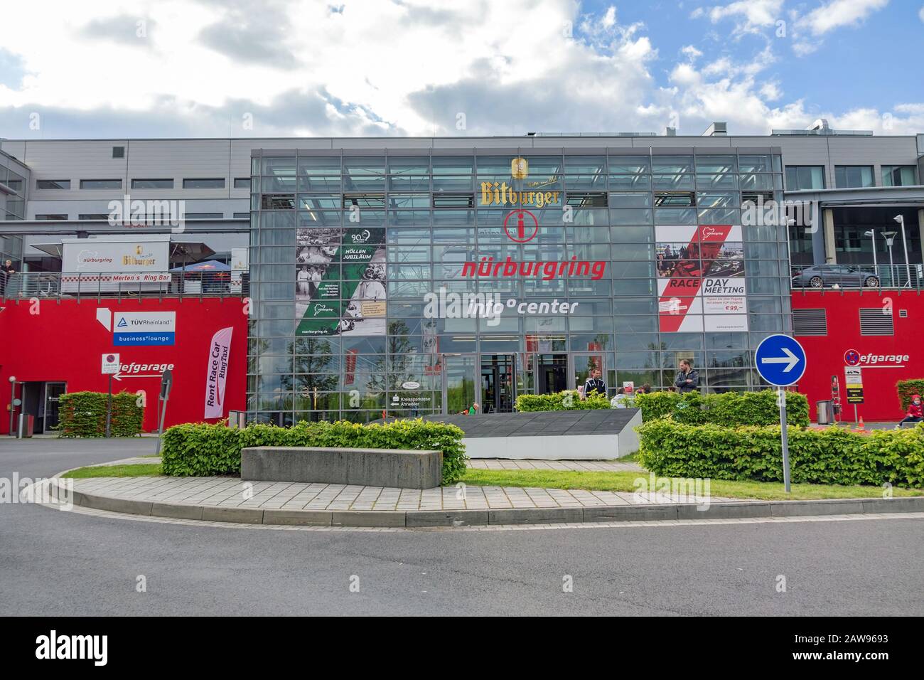 Nurburg, Germany - May 20, 2017: Race track Nurburgring - info center ...