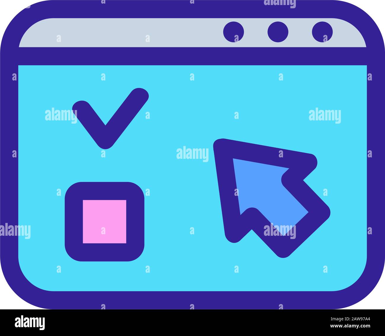 Choosing the answer is the icon vector. Isolated contour symbol ...