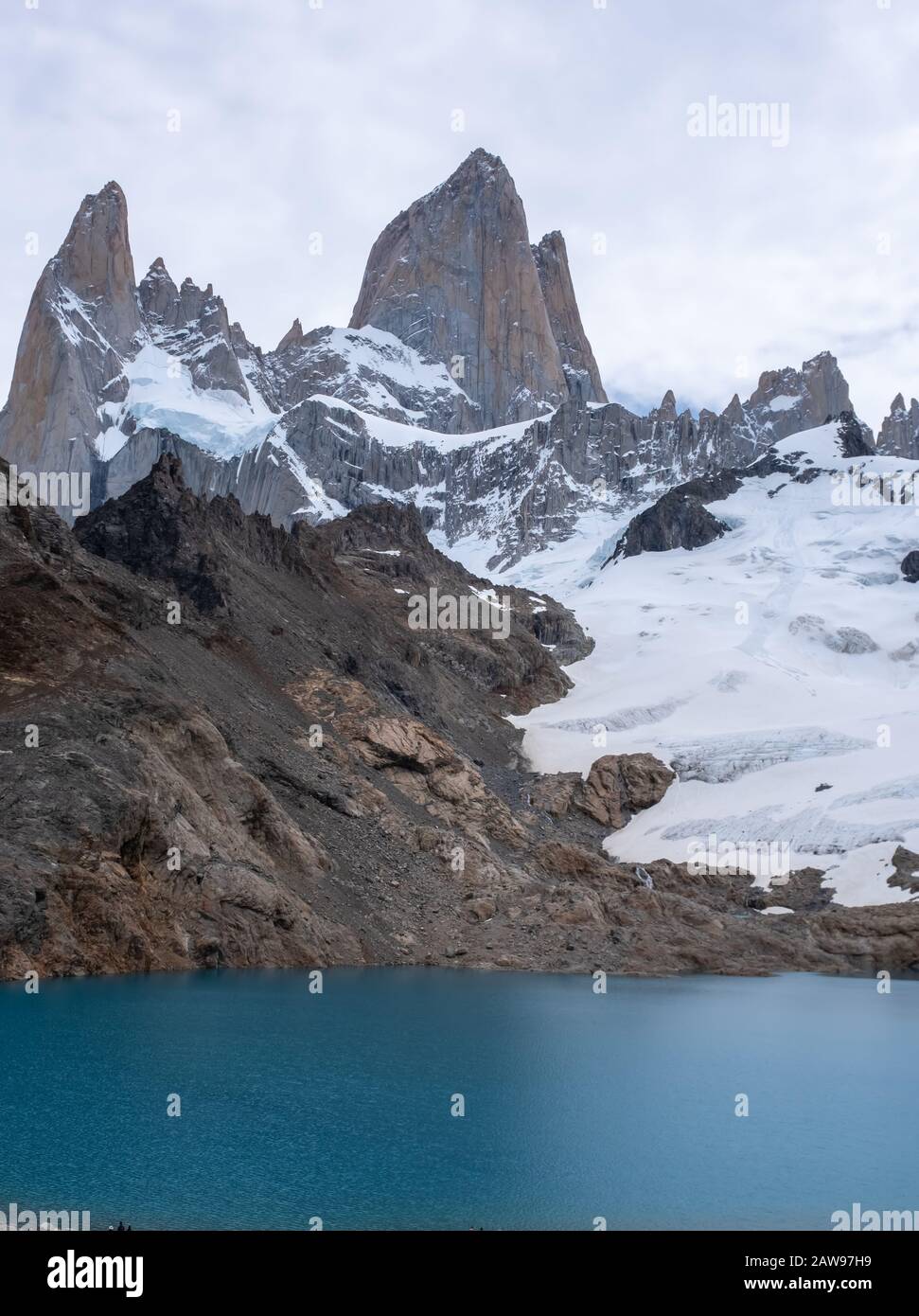 Los Tres Laggon at the foot of the Fitz Roy Peak, Fitz Roy Trek, El ...