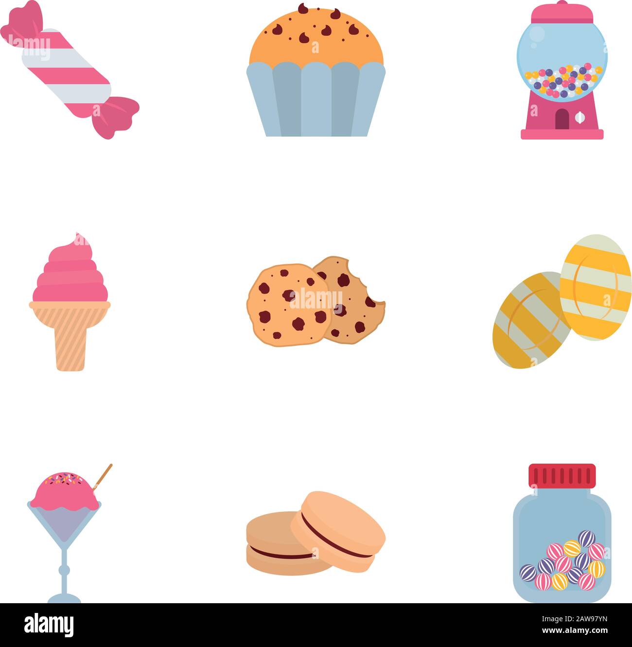 Isolated sweet food icon set vector design Stock Vector Image & Art - Alamy
