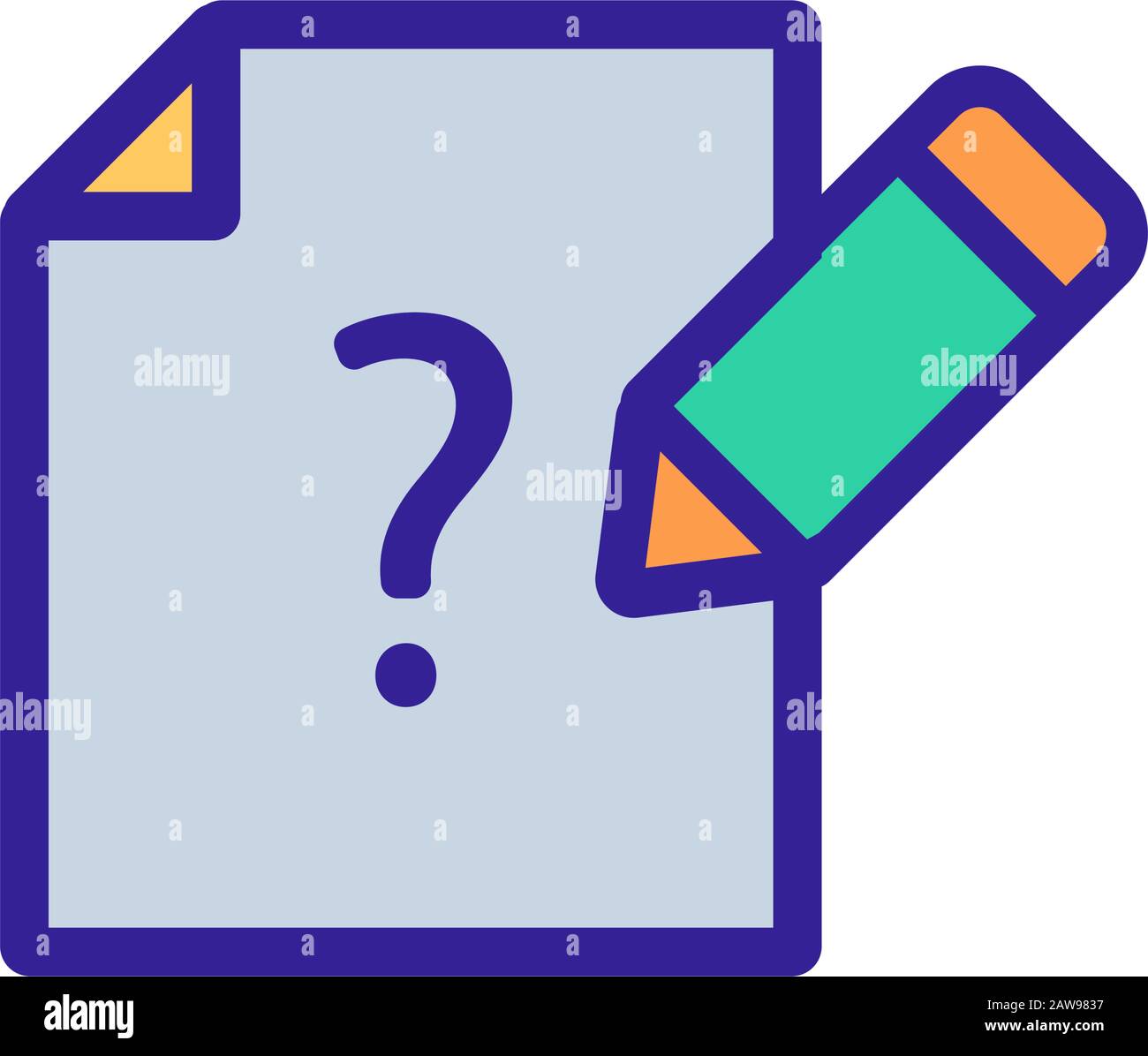 Poll paper icon vector. Isolated contour symbol illustration Stock ...