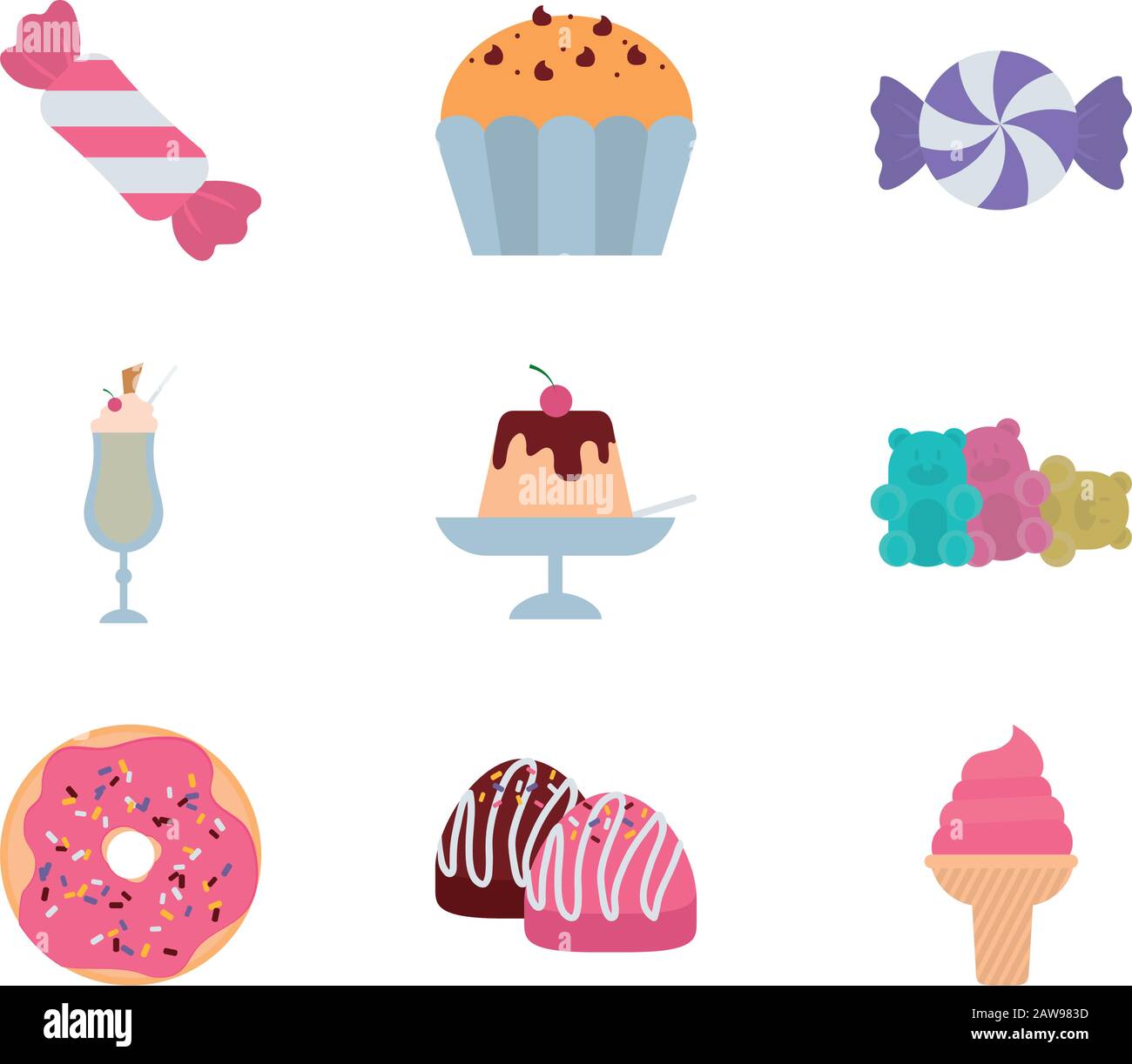 Isolated sweet food icon set vector design Stock Vector Image & Art - Alamy