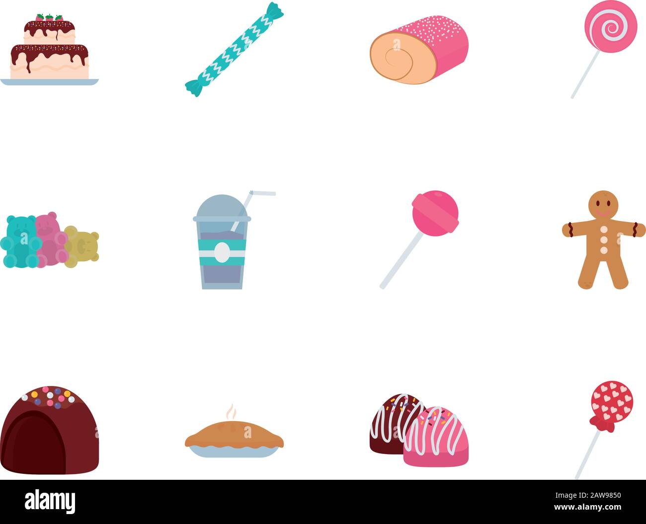 Isolated sweet food icon set vector design Stock Vector Image & Art - Alamy