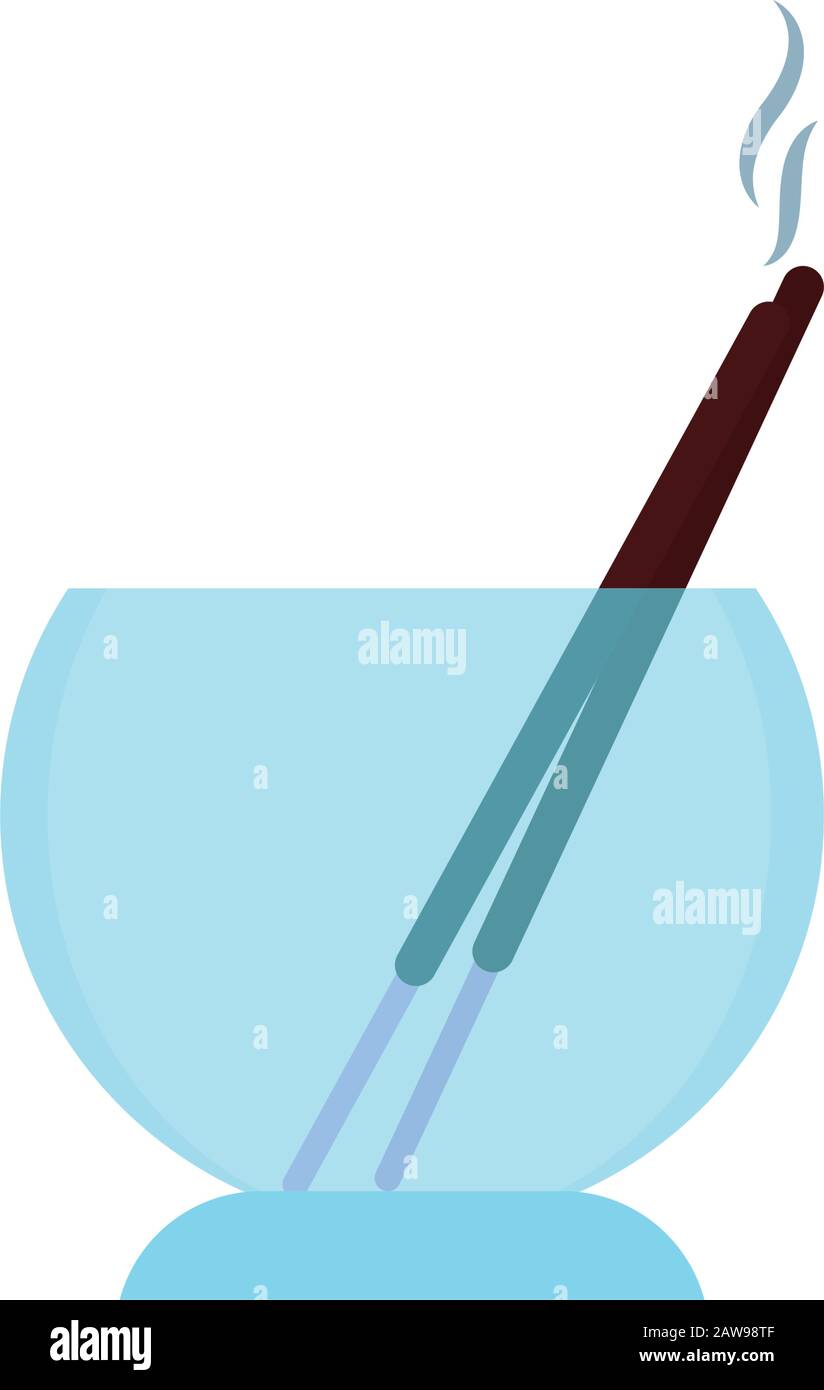 Incense candles inside glass bowl vector design Stock Vector Image ...