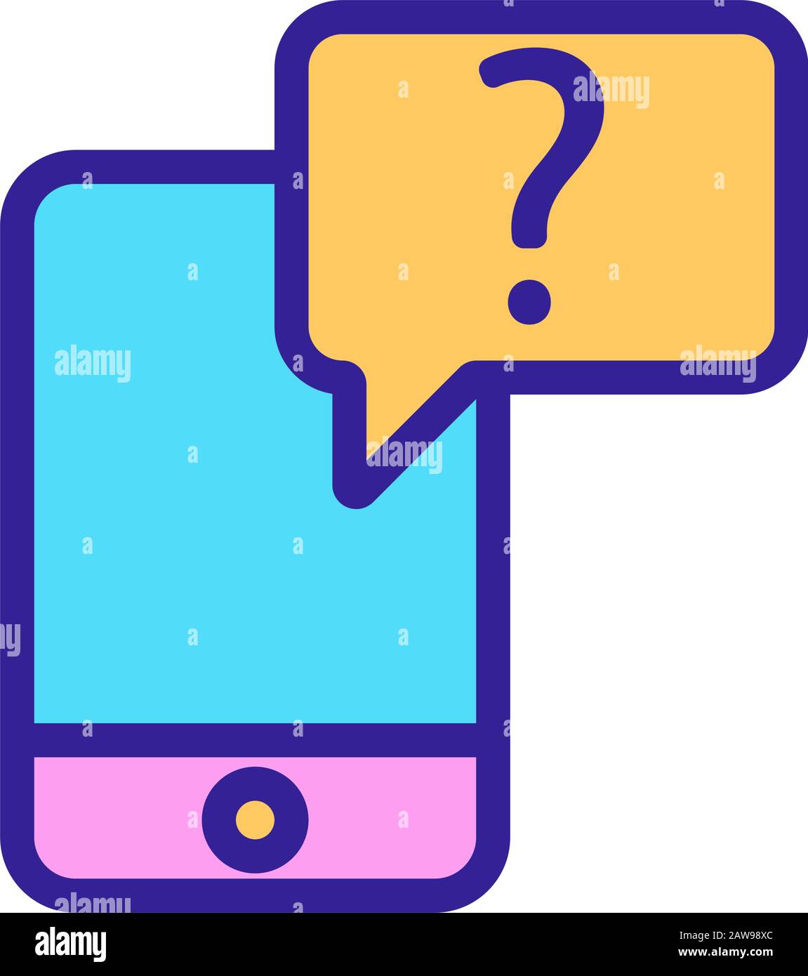 issue phone icon vector. Isolated contour symbol illustration Stock ...