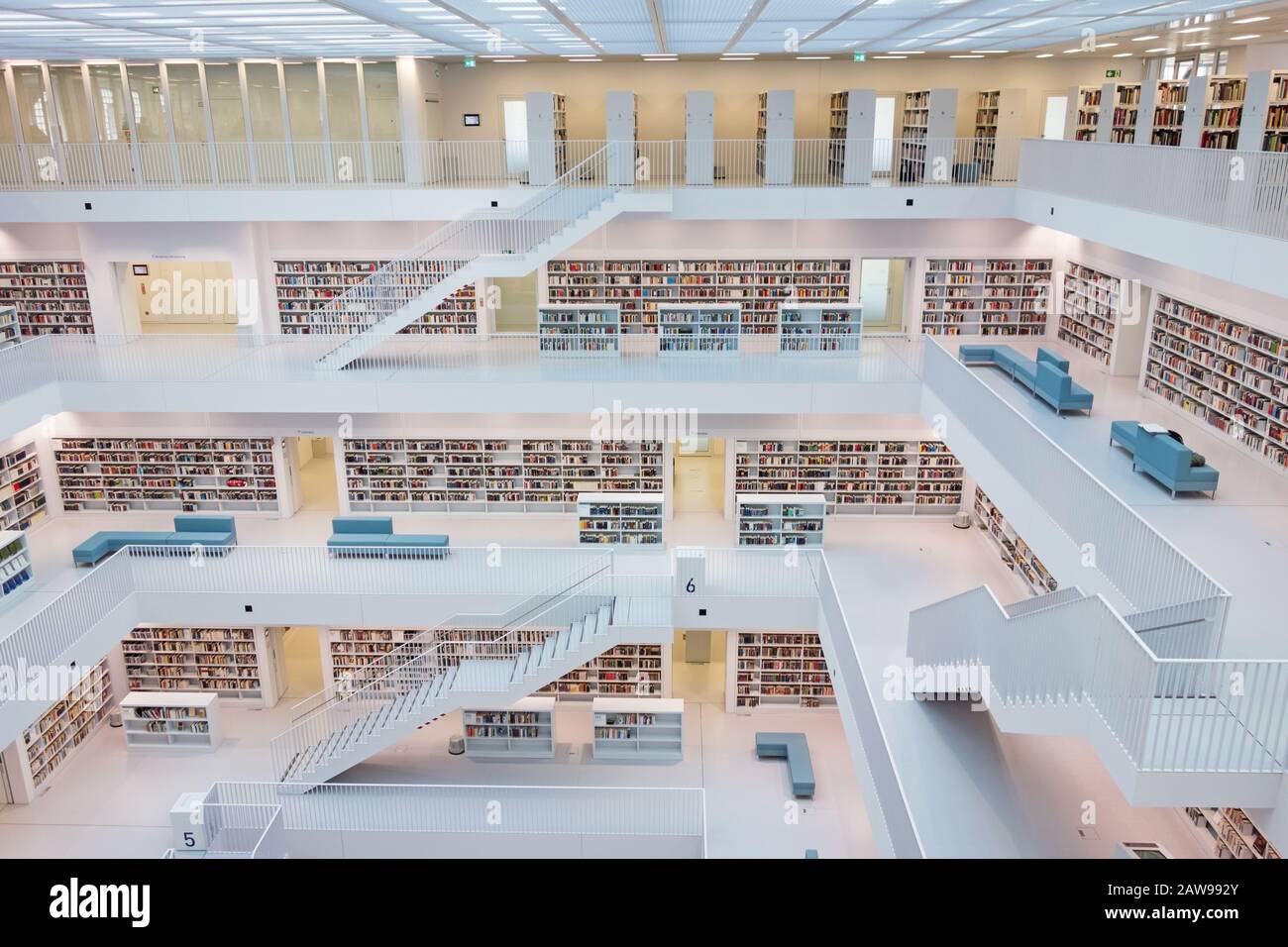 Stuttgart, Germany - March 17, 2014: The Stuttgart City Library ...