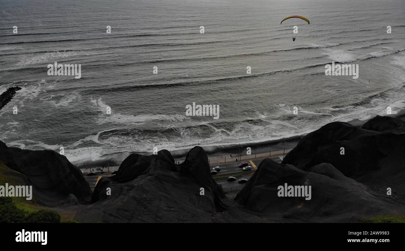 Sky view from the district of Miraflores in Lima Peru Stock Photo - Alamy