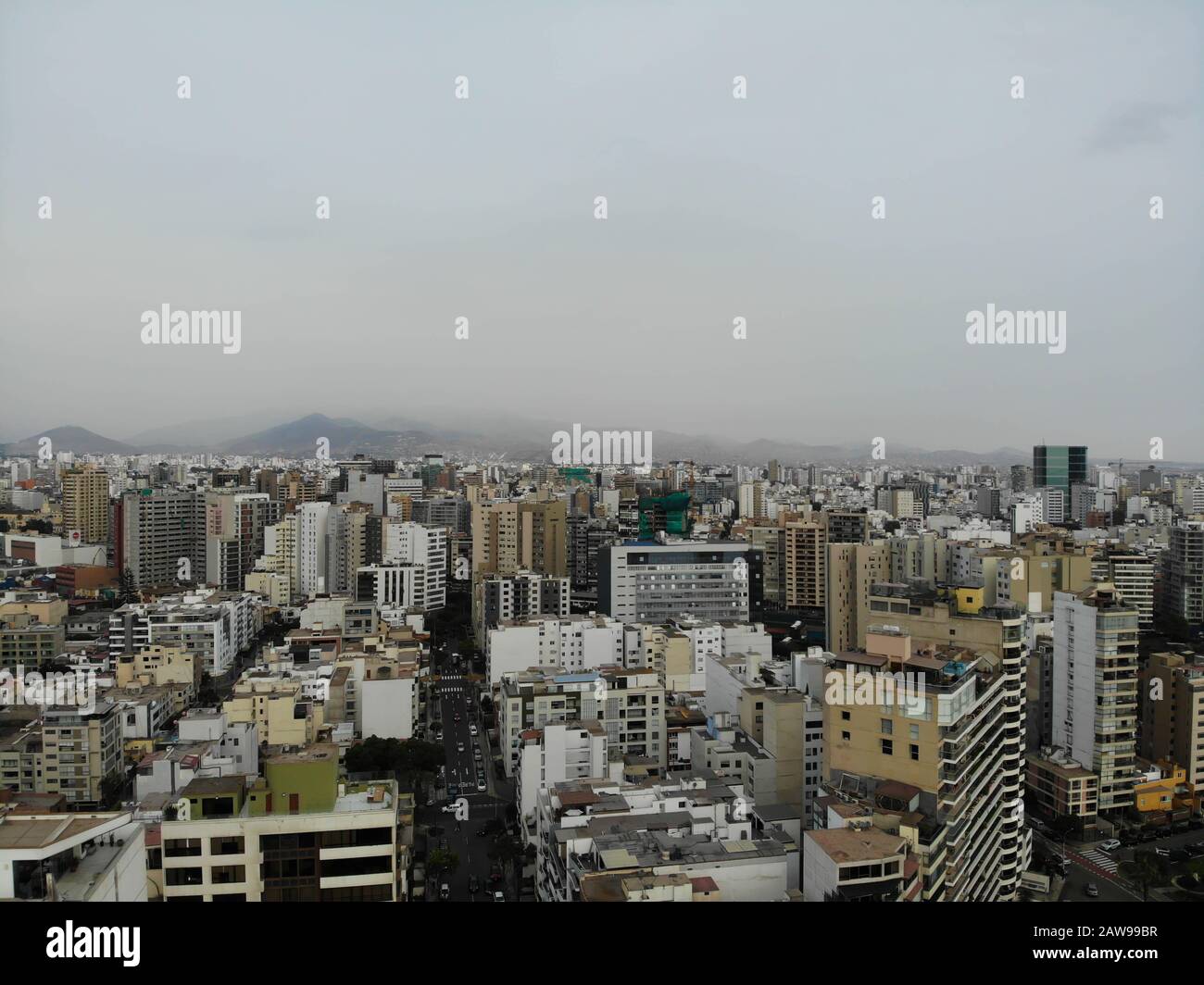 Sky view from the district of Miraflores in Lima Peru Stock Photo - Alamy